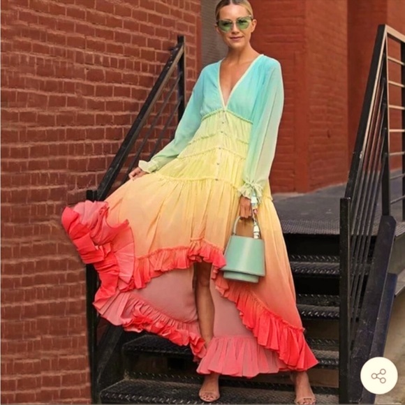 BOHO Beach Hut | Dresses | Nwt Boho Beach Hut Gorgeous Ombre Rainbow ...